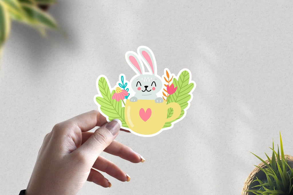 Easter bunny - Printable Stickers - So Fontsy