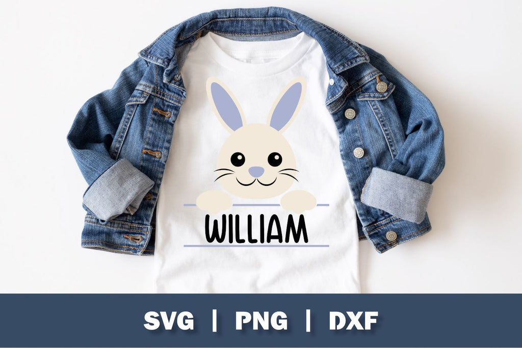 Easter Bunny Split Monogram SVG - So Fontsy