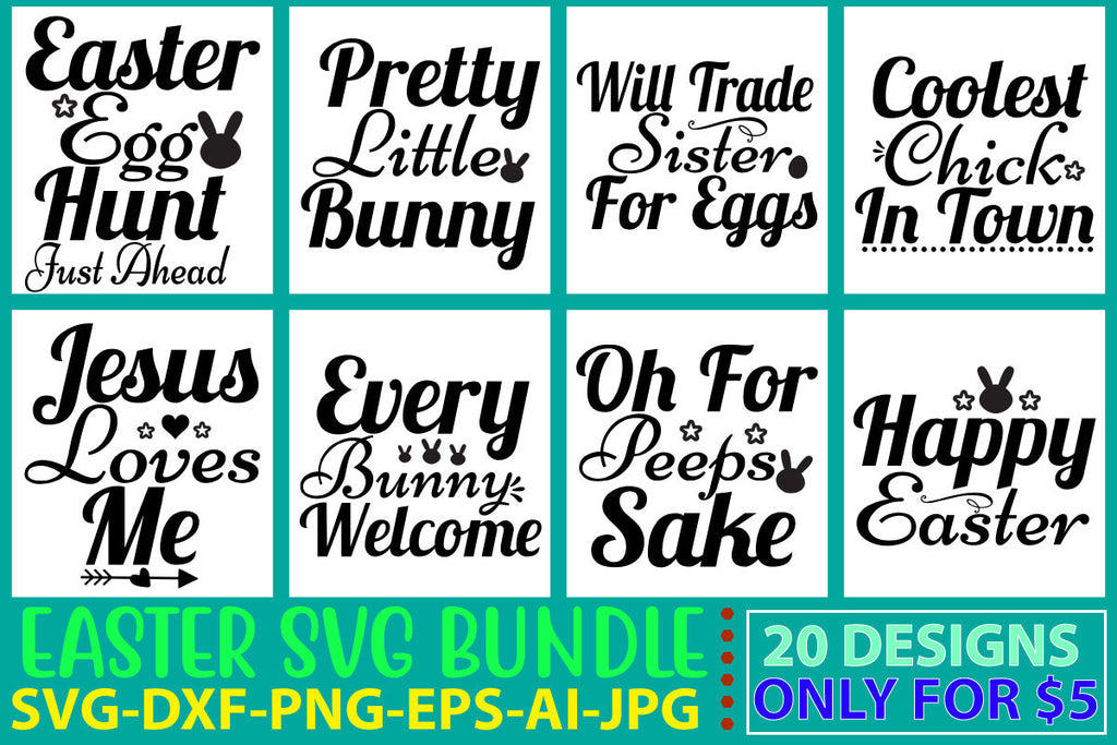 Easter Svg Bundle - So Fontsy