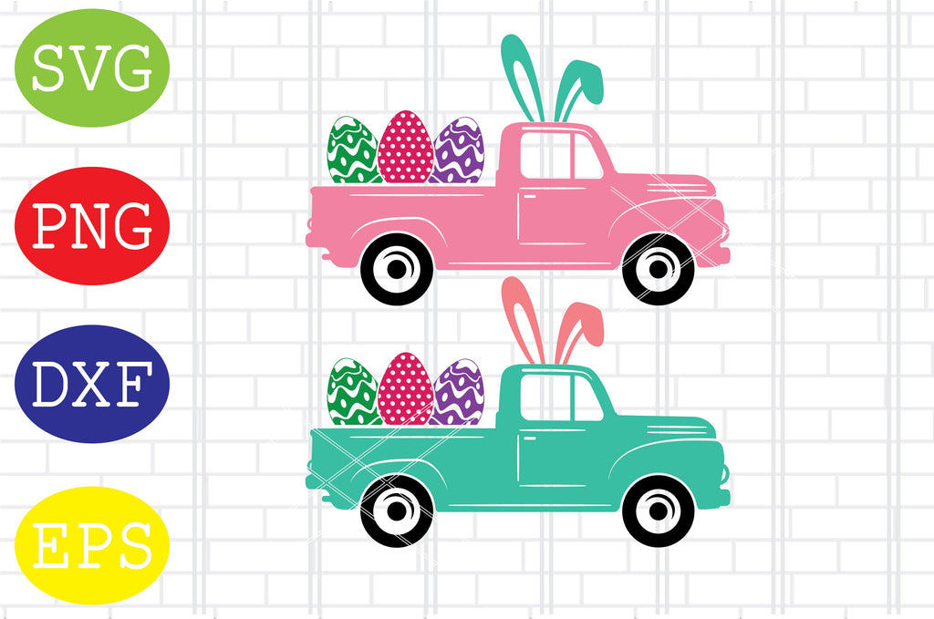 Easter Truck Bunny Svg, Easter Bunny Svg, Happy Easter Svg, Png, Eps ...
