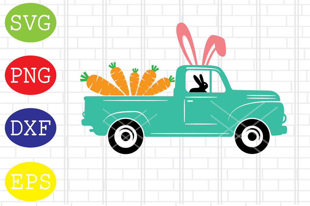 Easter Truck Carrot (3) Svg, Easter Bunny Svg, Happy Easter Svg, Png ...