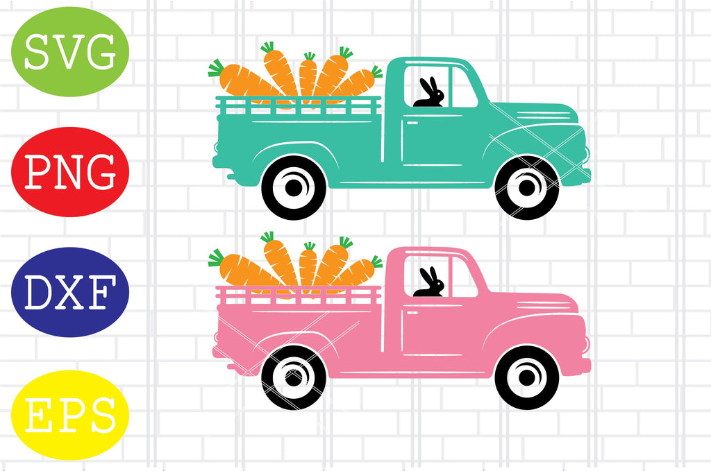Easter Truck Carrot Svg, Easter Bunny Svg, Happy Easter Svg, Png, Eps ...