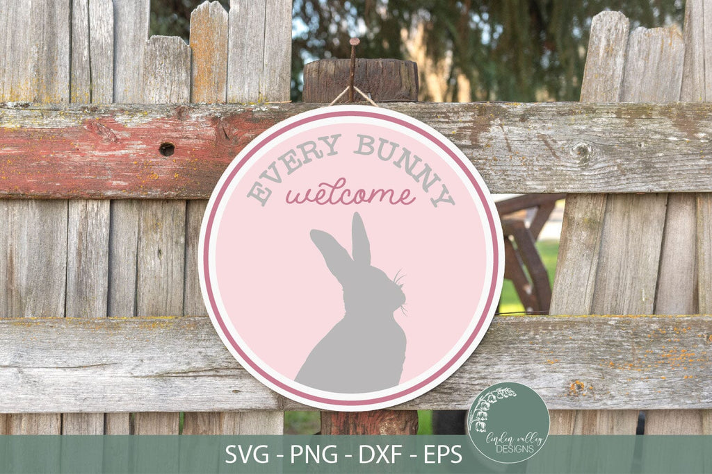 Every Bunny Welcome SVG-Easter Round SVG-Bunny SVG - So Fontsy