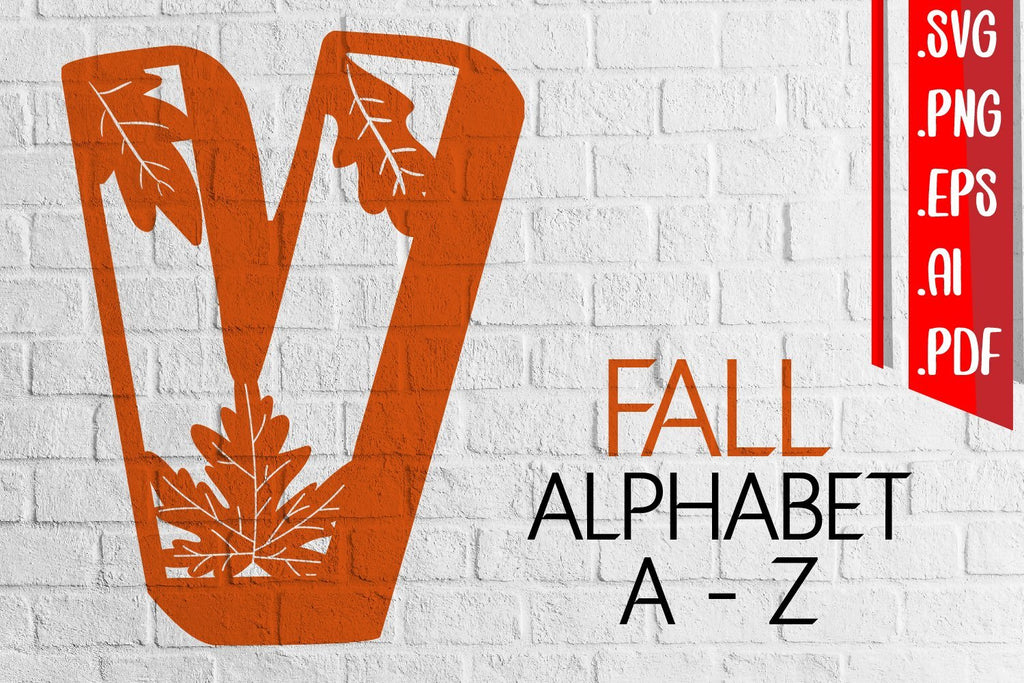 Fall Alphabet A-Z Svg eps ai png pdf - So Fontsy