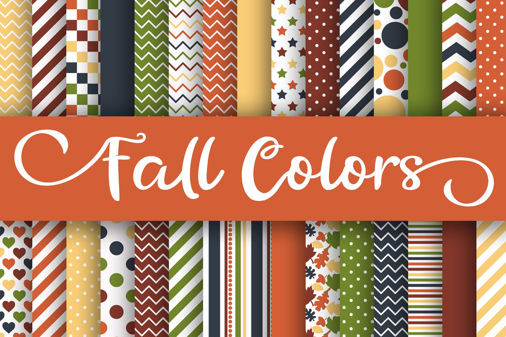 Fall Colors Digital Papers - So Fontsy