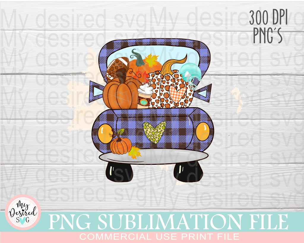 Fall Pumpkin Truck PNG, Autumn Truck Png - So Fontsy