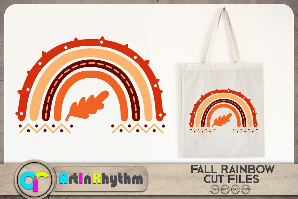 Fall rainbow SVG / Autumn rainbow SVG - So Fontsy