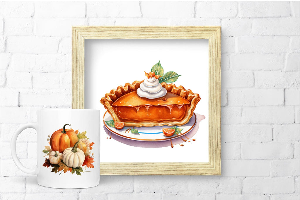 Fall Sublimation Bundle, Watercolor Autumn Clipart PNG - So Fontsy