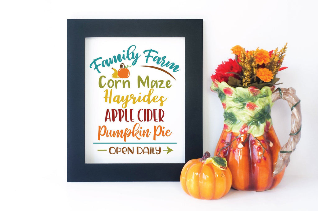 Fall SVG Cut File Bundle - Includes Autumn 25 Designs - So Fontsy
