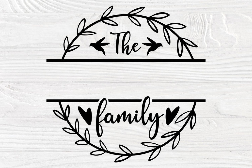 Family Monogram SVG, Family Last Name Svg Cut File - So Fontsy