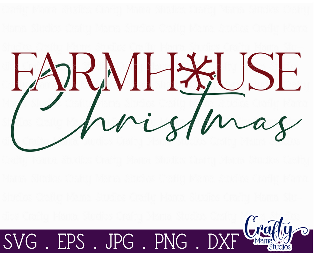 Farmhouse Christmas Svg, Christmas Farmhouse Cut File - So Fontsy