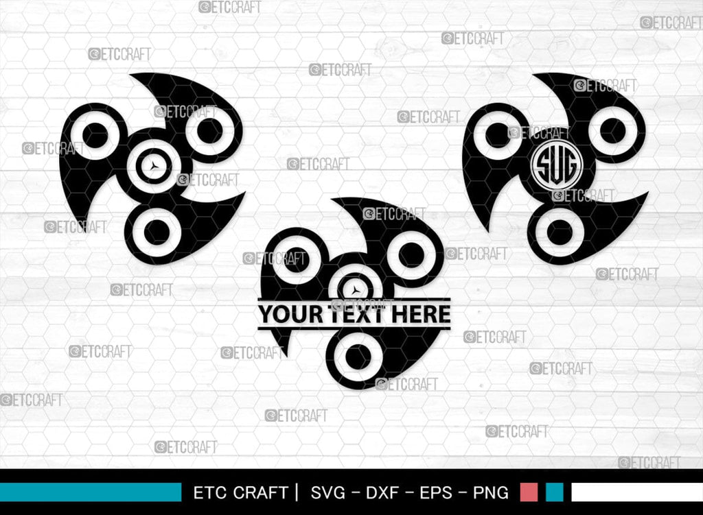 Fidget Spinner Monogram, Fidget Spinner Silhouette, Fidget Spinner SVG ...