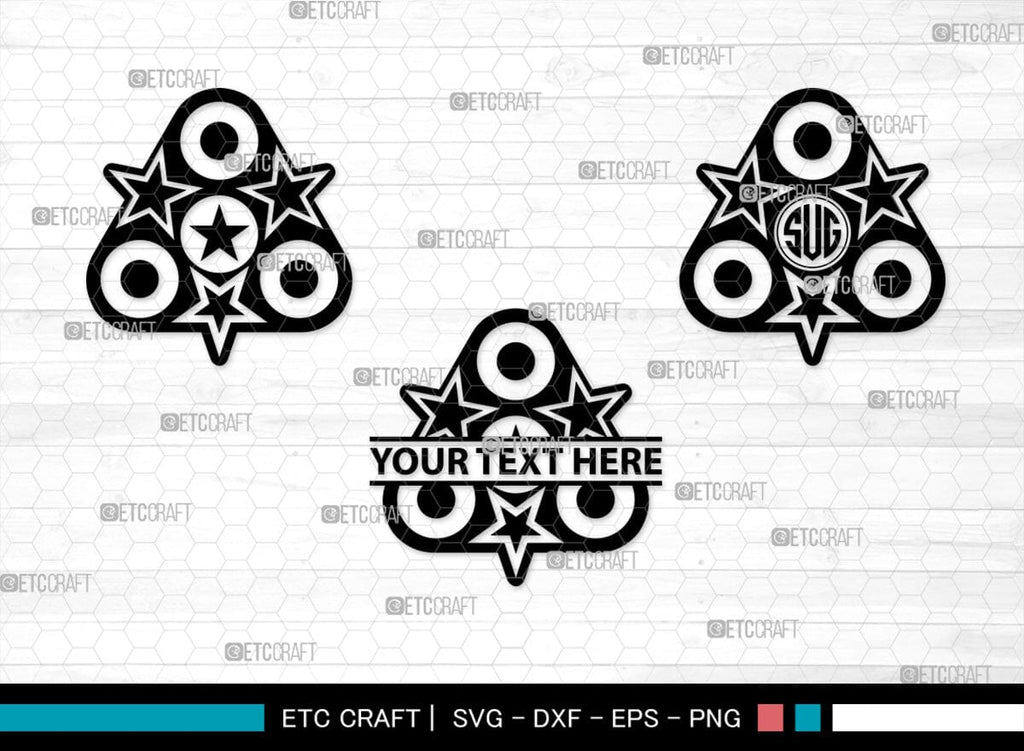 Fidget Spinner Monogram, Fidget Spinner Silhouette, Fidget Spinner SVG ...
