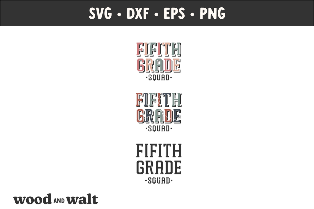 Fifth Grade Squad SVG | Back To School SVG - So Fontsy