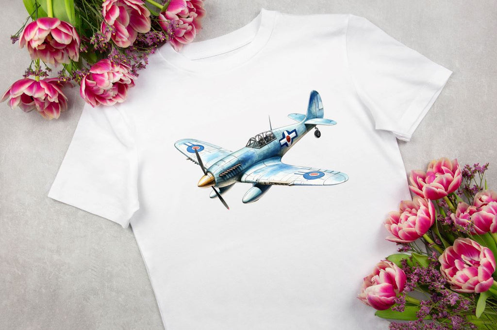 Fighter Aircraft Watercolor Clipart Bundle - So Fontsy
