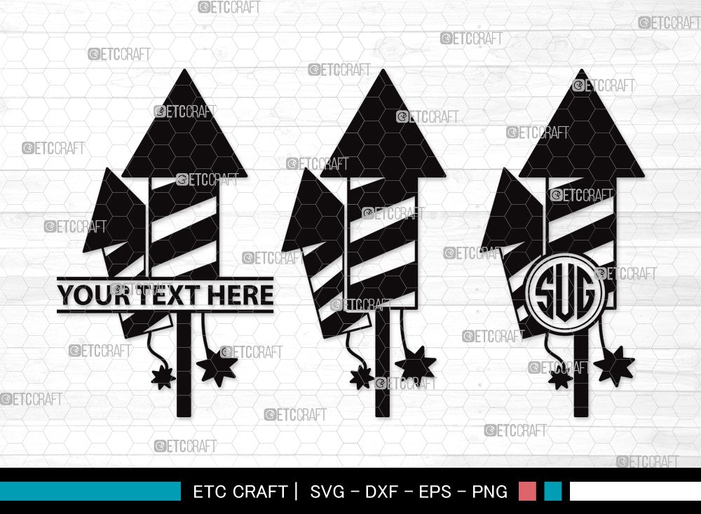 Fireworks Monogram SVG | Fireworks Rocket Svg | Fireworks Svg | 4th Of ...