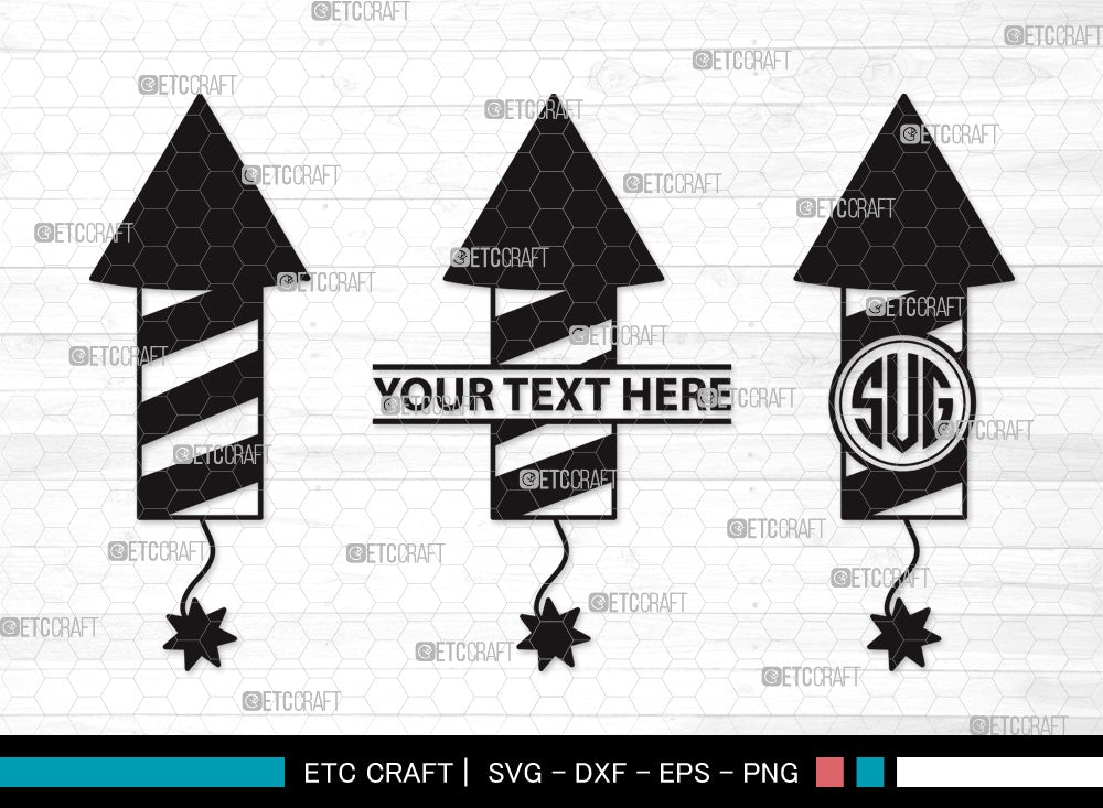 Fireworks Monogram SVG | Fireworks Rocket Svg | Fireworks Svg | 4th Of ...