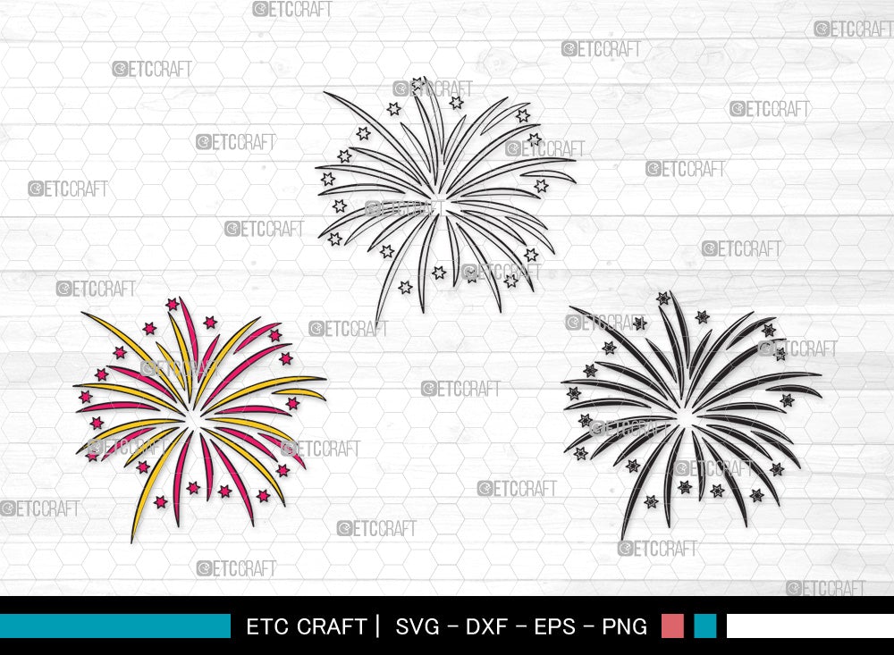 Fireworks SVG Cut File | Fireworks Rocket Svg | Fireworks Svg | 4th Of ...