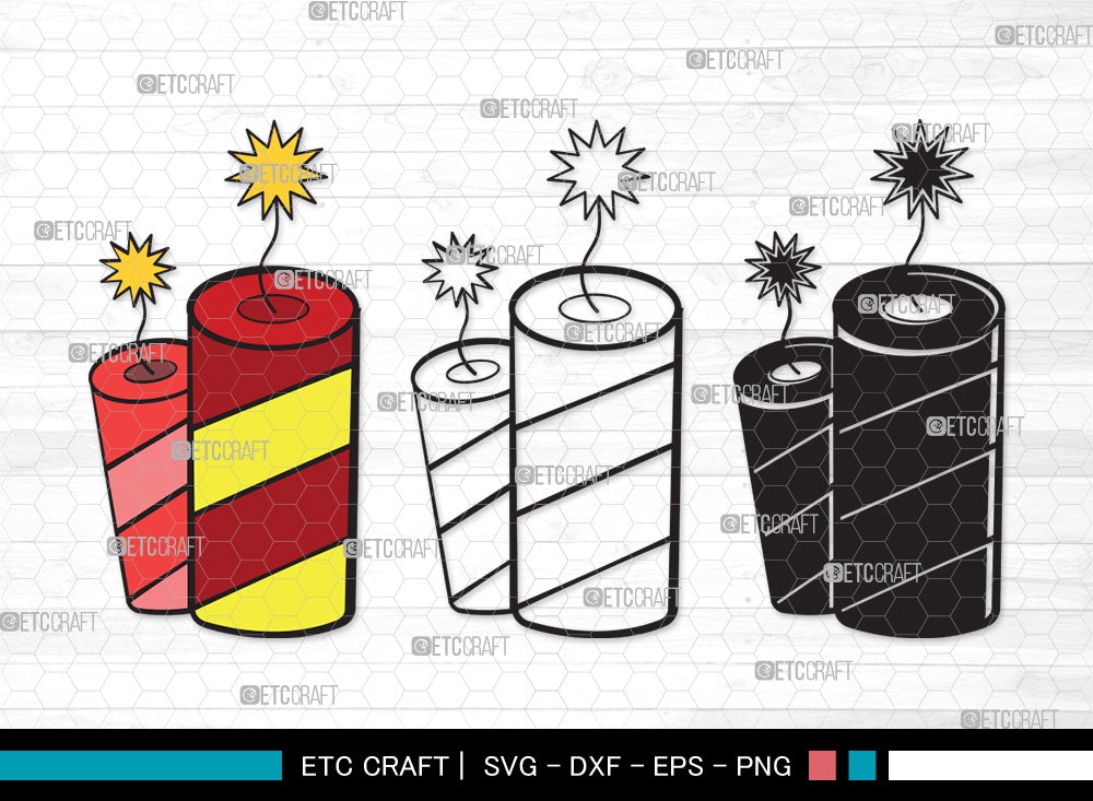 Fireworks SVG Cut File | Fireworks Rocket Svg | Fireworks Svg | 4th Of ...