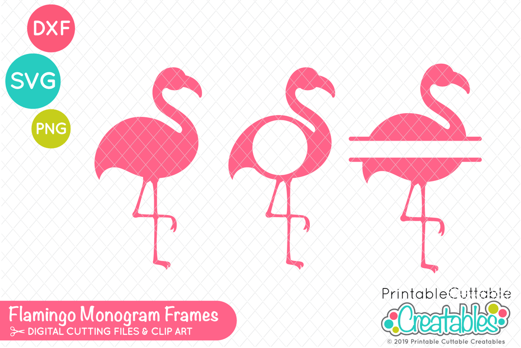 Flamingo Monogram Frames SVG Set - So Fontsy