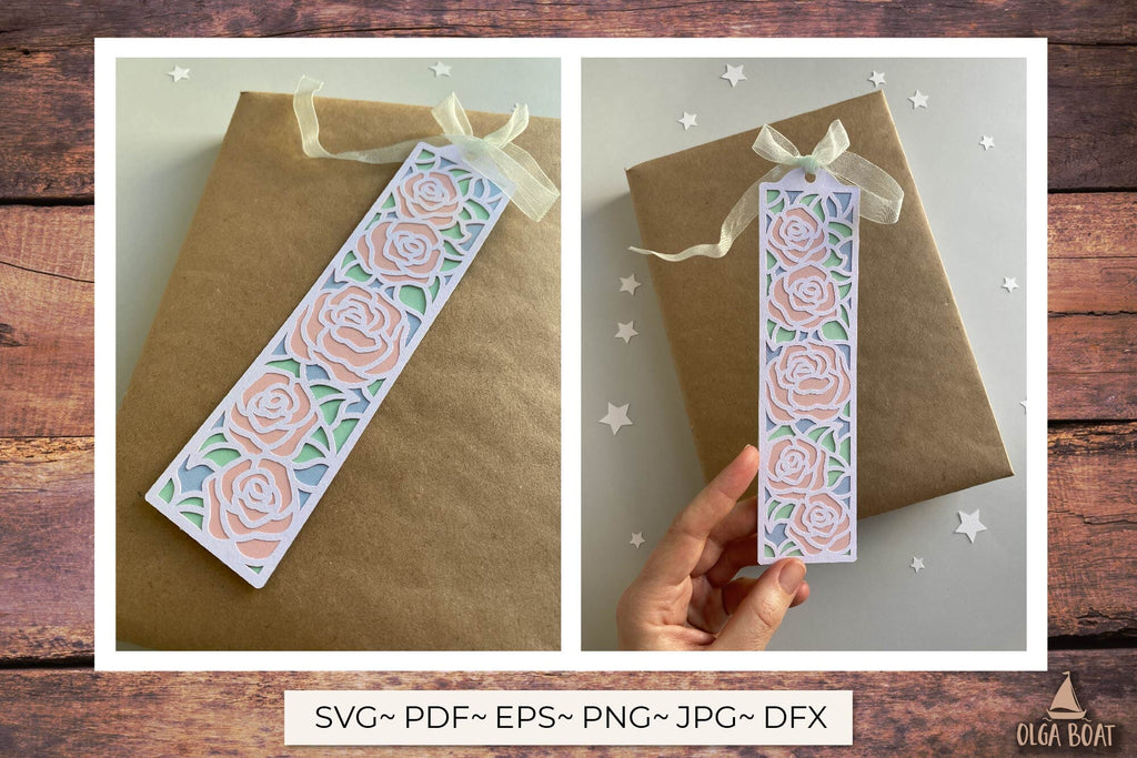 Floral bookmarks layered templates bundle - So Fontsy
