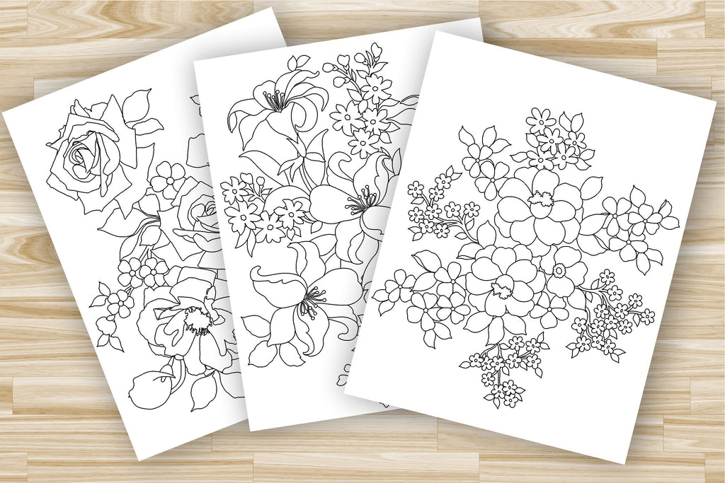printable botanical coloring pages