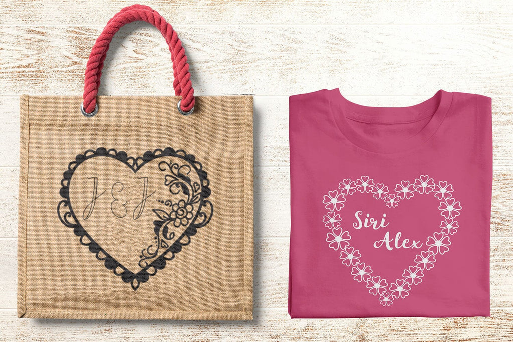 Floral Heart Frames SVG - Heart SVG - Heart Frame - So Fontsy