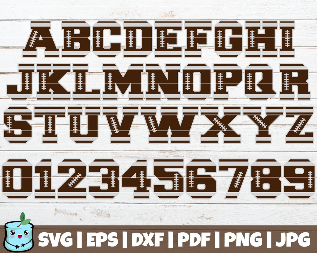 Football Alphabet And Numbers - So Fontsy