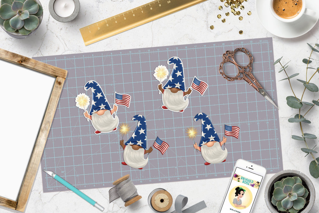 Fourth of July gnome |Summer Gnome |Sublimation or sticker - So Fontsy