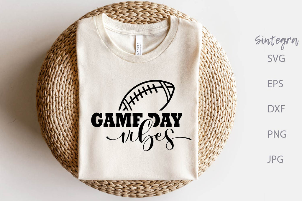 Game Day Vibes SVG, Football SVG Free For Commercial Use - So Fontsy