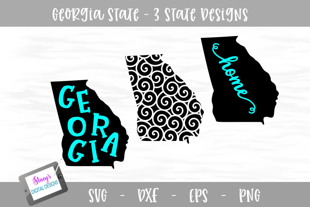 Georgia Mini Bundle - 3 Georgia State Designs - So Fontsy