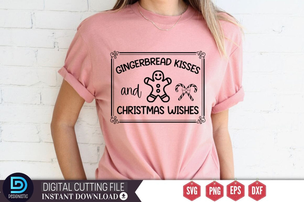Gingerbread kisses and christmas wishes SVG - So Fontsy