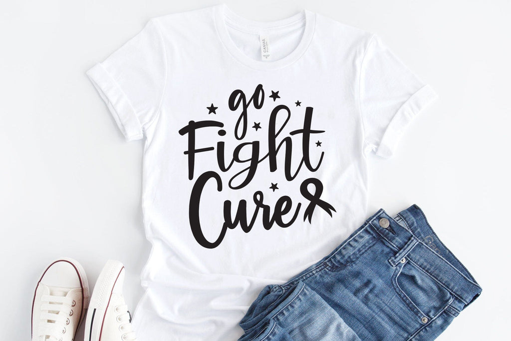 Go Fight Cure SVG, Breast Cancer SVG - So Fontsy