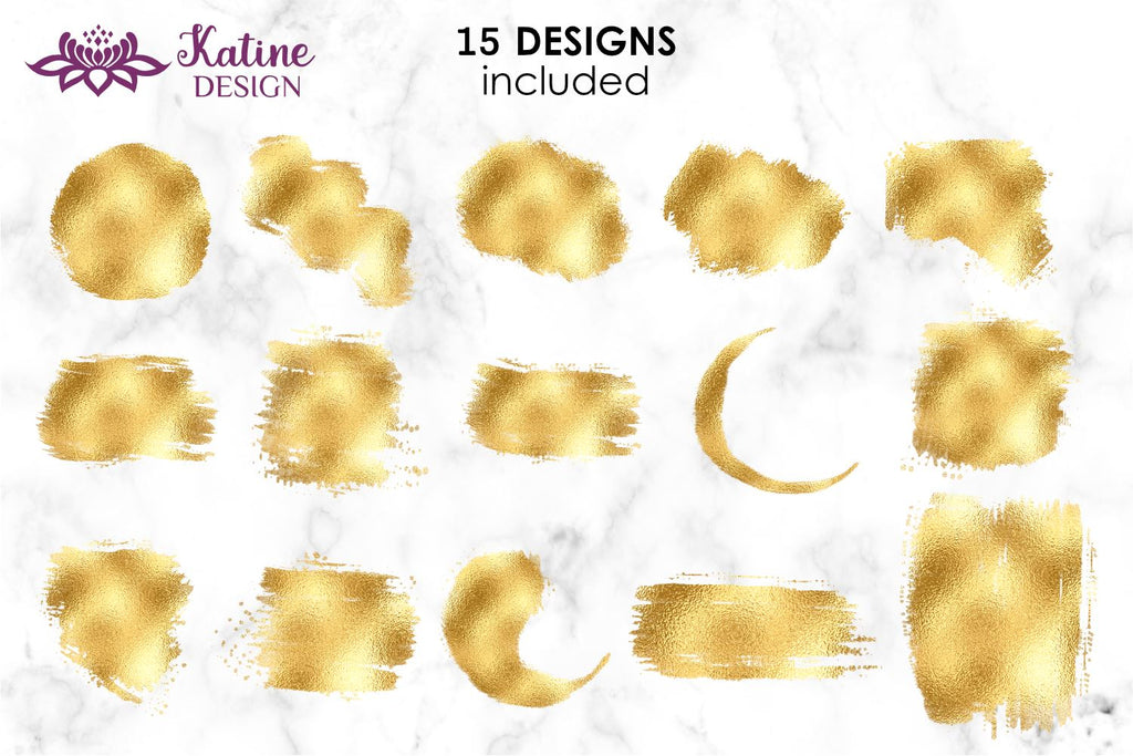Gold Foil Brush Stroke Background Sublimation Bundle Png brush stroke ...