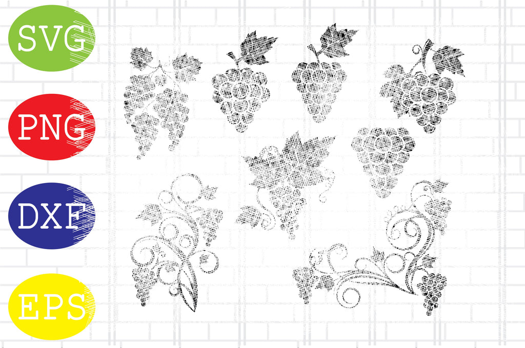 Grape Svg, Wine Svg, Vineyard Svg, Fruits Svg - So Fontsy