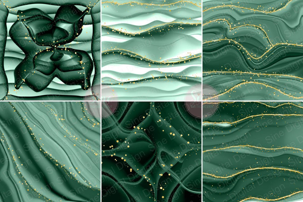 Green Ink Digital Papers Texture Backgrounds - So Fontsy