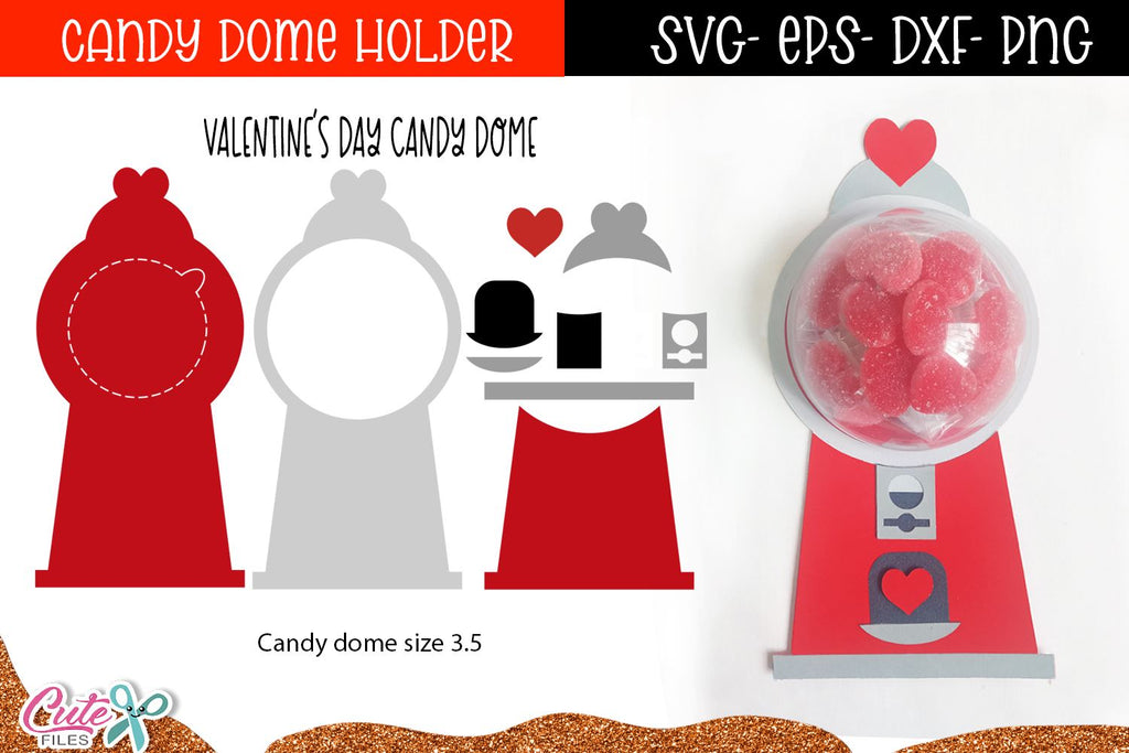 Gumball Machine Candy Dome | Valentines day SVG - So Fontsy