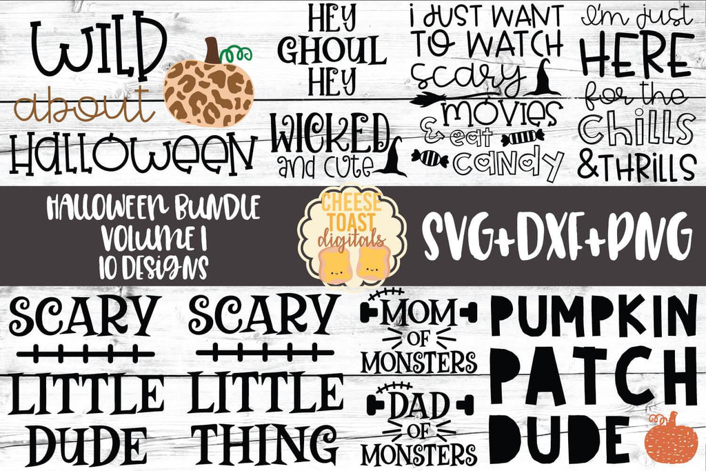 Halloween Bundle Vol 1 - Fall SVG PNG DXF Cut Files - So Fontsy