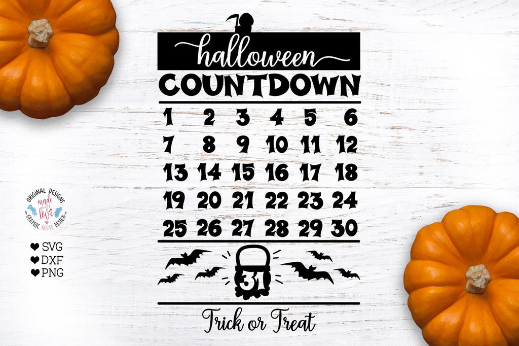 Halloween Cut File - Halloween Countdown - So Fontsy