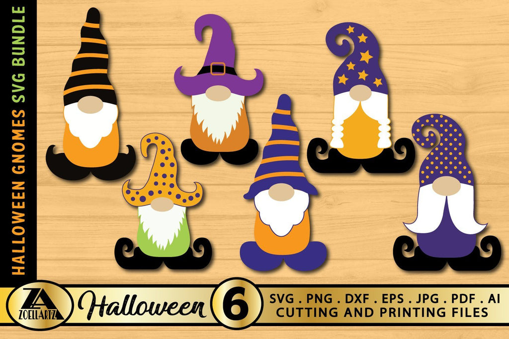 Halloween Gnome SVG Bundle Gnomes Witch Clipart for Cricut - So Fontsy