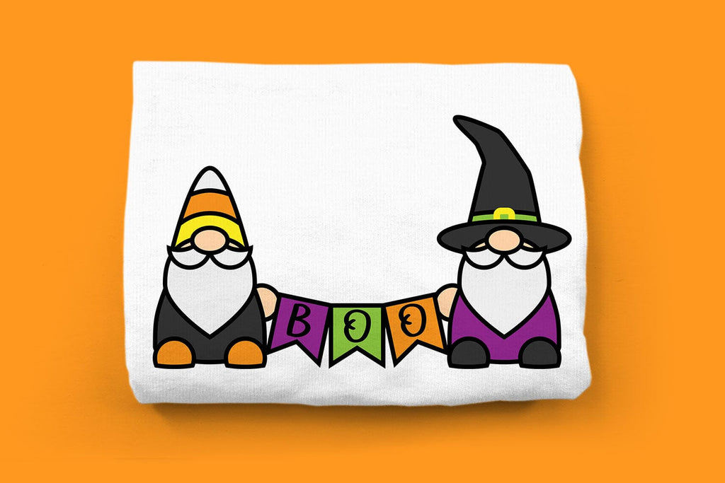 Halloween Gnomes with BOO Sign SVG - So Fontsy