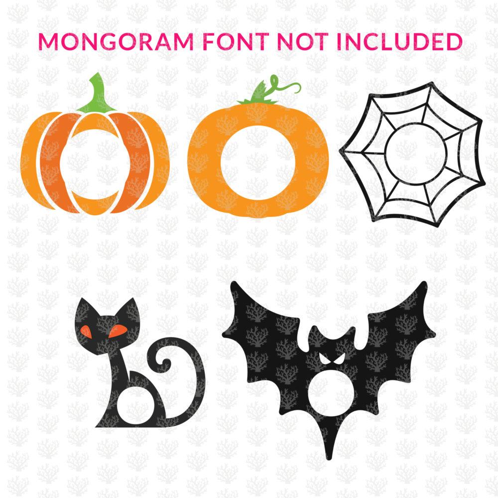 Halloween Monogram & Frames Bundle – Halloween SVG EPS DXF PNG Cutting ...