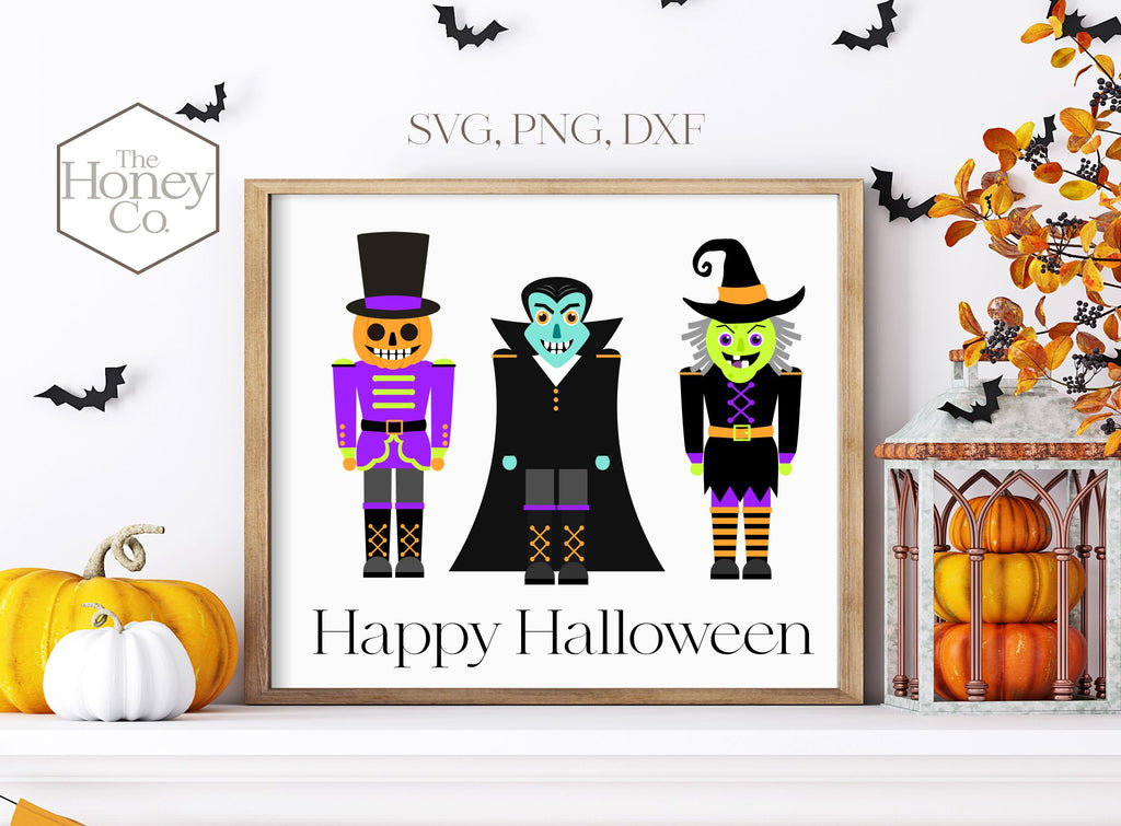 Halloween Nutcracker Jack O Lantern Witch Vampire - So Fontsy