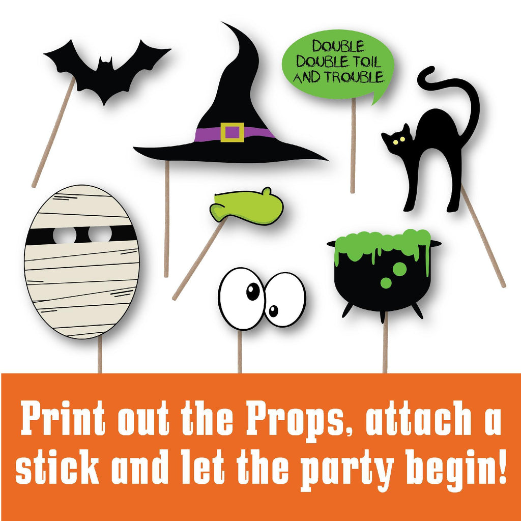 Halloween Photo Booth Props SVG Cut File Bundle - So Fontsy