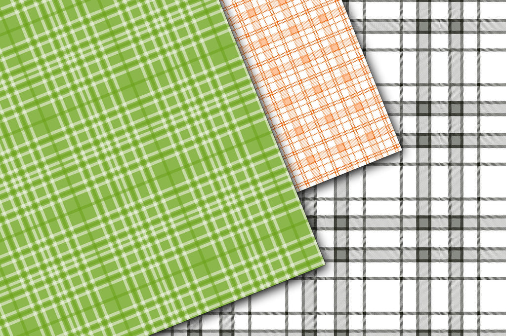 Halloween Plaid Digital Paper - So Fontsy