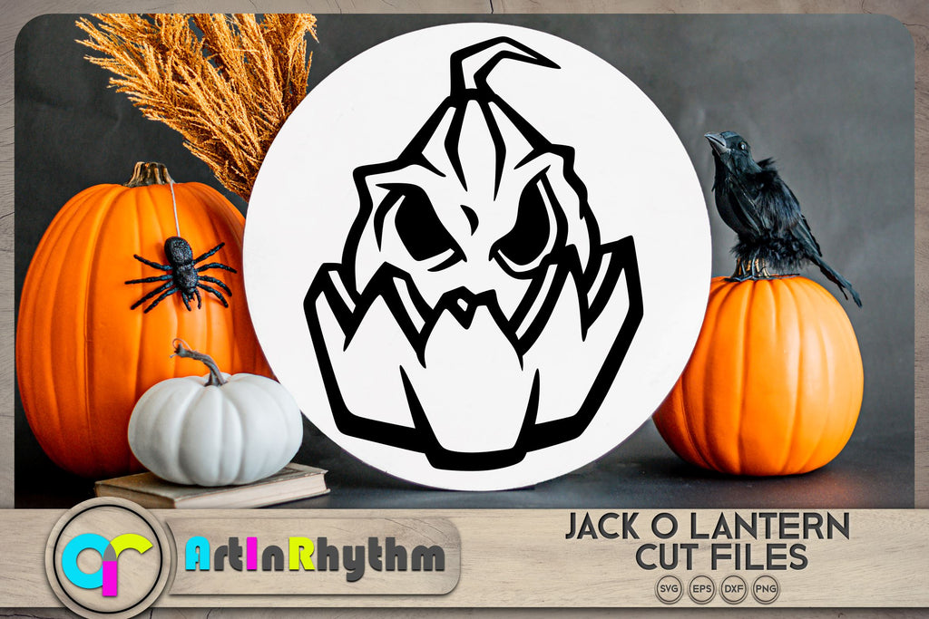 Halloween pumpkin SVG / Jack o lantern SVG - So Fontsy