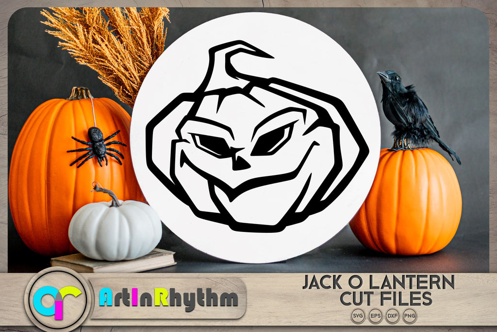 Halloween pumpkin SVG / Jack o lantern SVG - So Fontsy