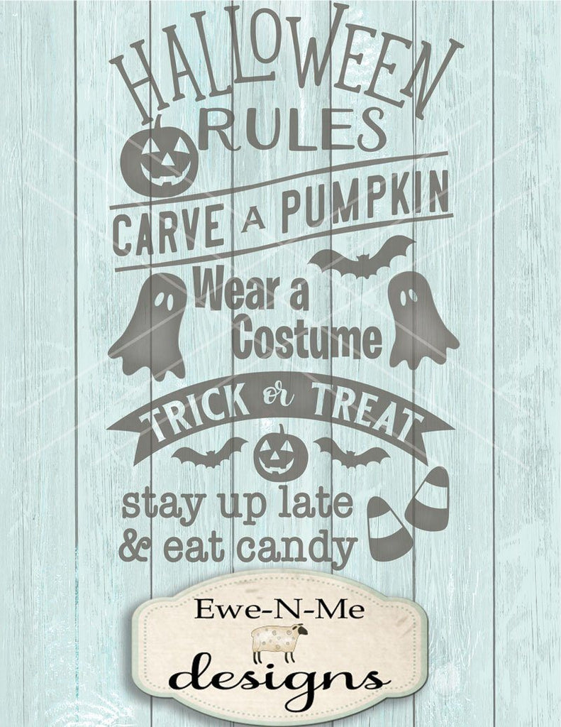 Halloween Rules - Cutting File - So Fontsy