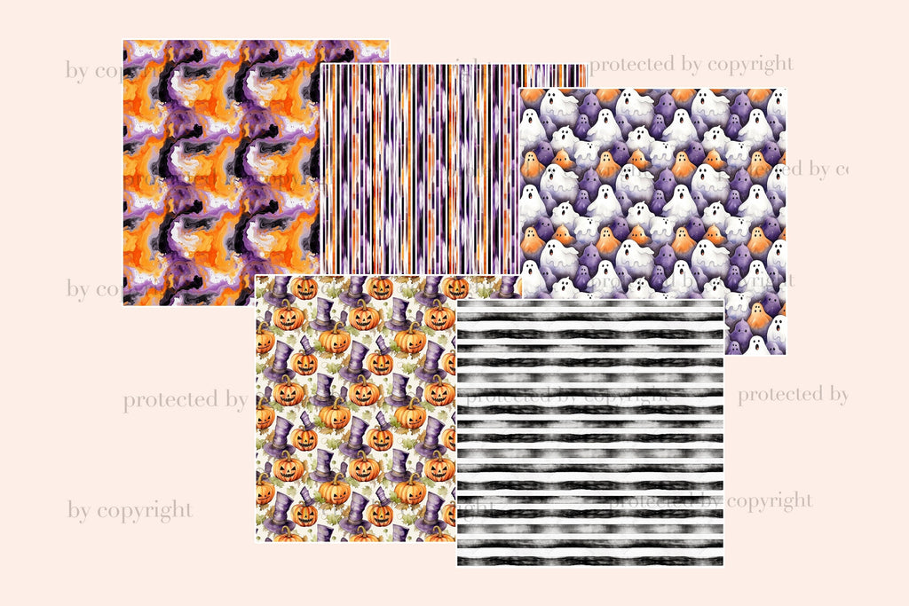 Halloween Seamless Pattern | Spooky Digital Paper Set - So Fontsy