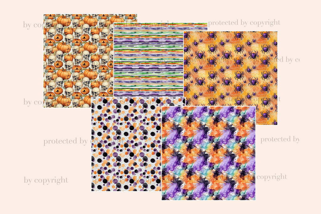 Halloween Seamless Pattern | Spooky Digital Paper Set - So Fontsy